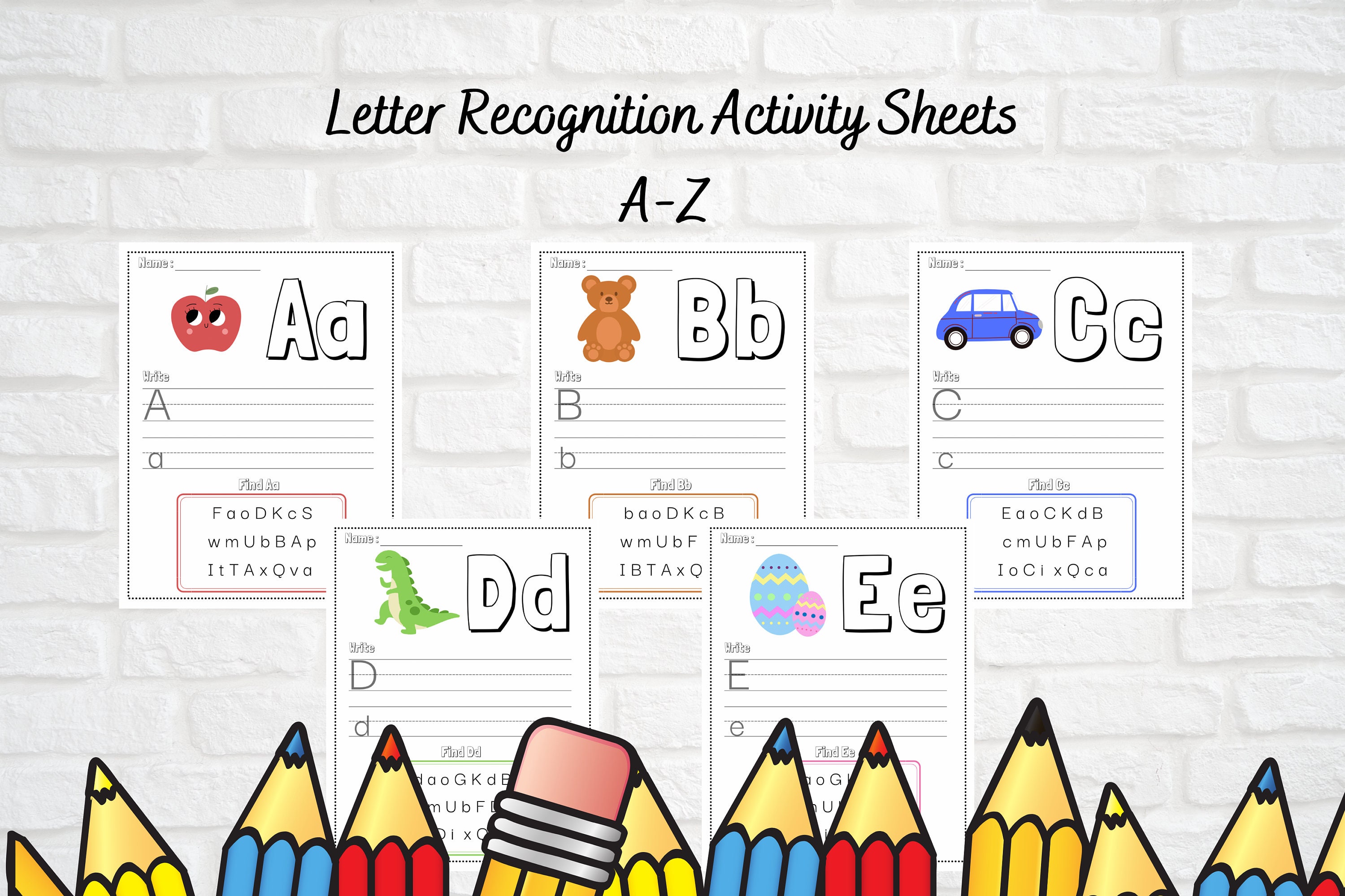 Alphabet Activity Sheet - Etsy
