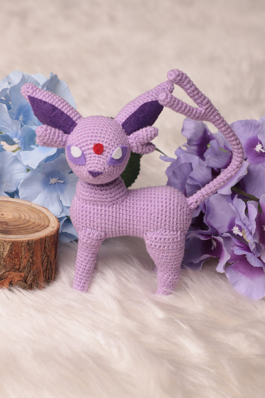 Espeon Crochet Doll, Pokemon Eevee Amigurumi Toy, Gift for Him, Gift ...