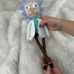 Rick and Morty Crochet Amigurumi Toy Doll, Plush Rick and Morty ...