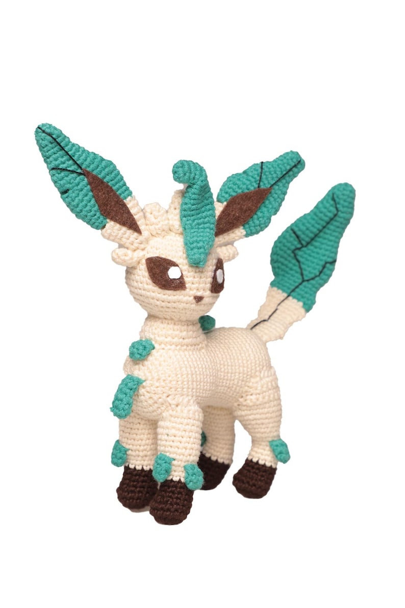 Leafeon Crochet Doll, Pokemon Eevee Amigurumi Toy, Gift for Him, Gift ...