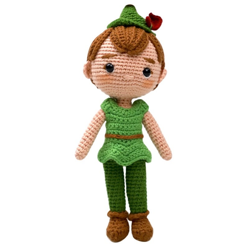 Peter Pan Tinker Bell Captain Hook Crochet Amigurumi Doll, Plush Gift ...