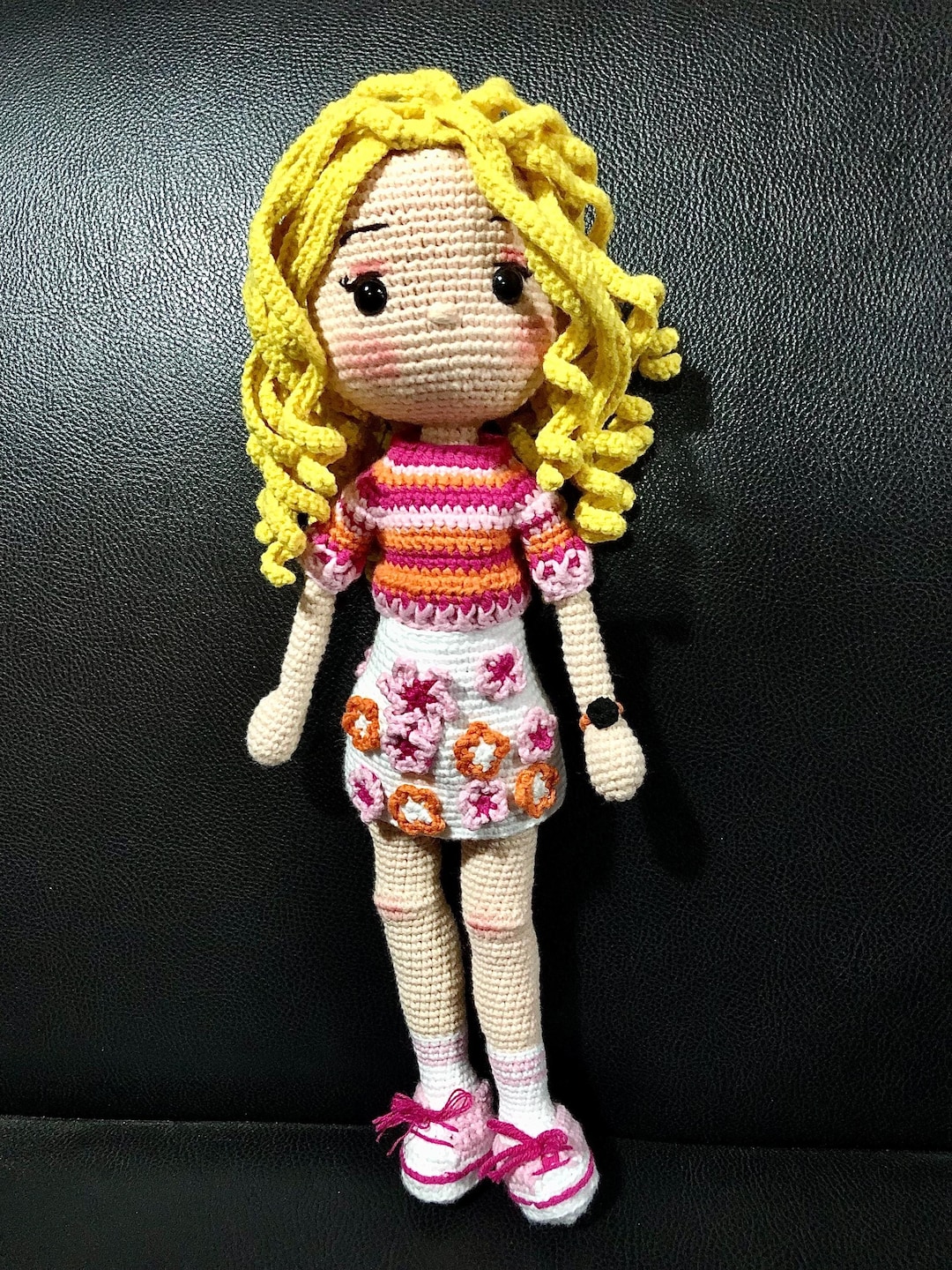 Enid Sinclair Crochet Doll, Wednesday Cartoon Plush, Handmade Toy (30 ...