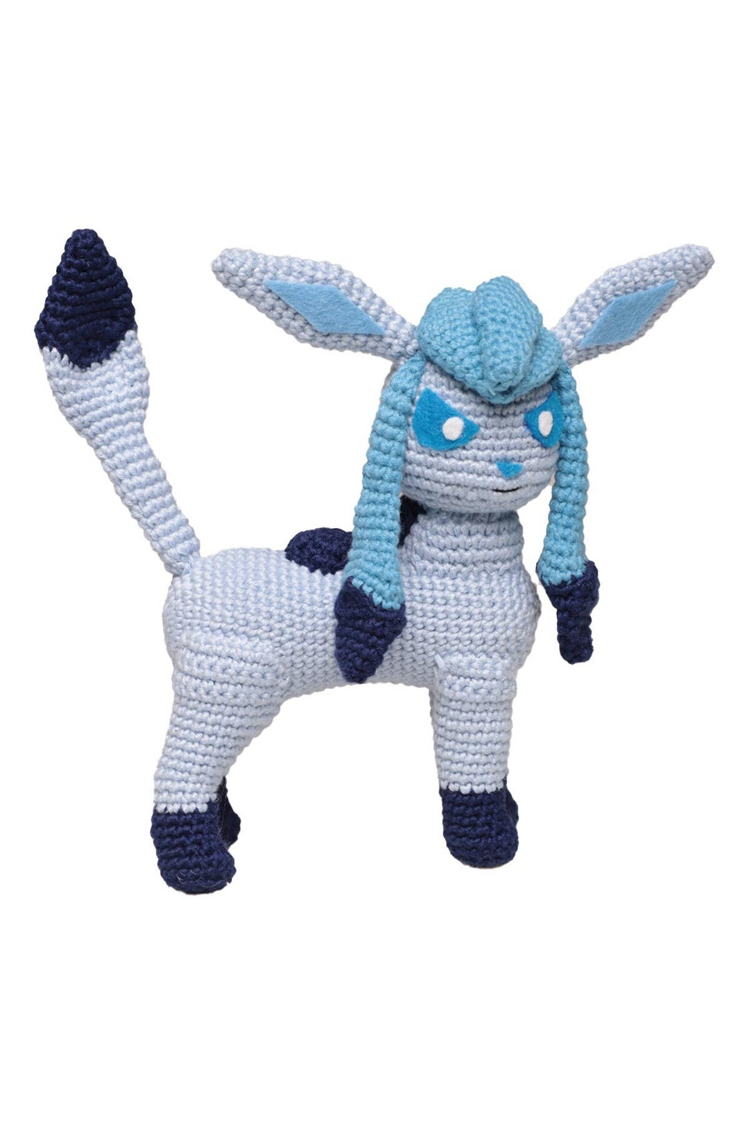 Glaceon Crochet Doll, Pokemon Eevee Amigurumi Toy, Gift for Him, Gift ...