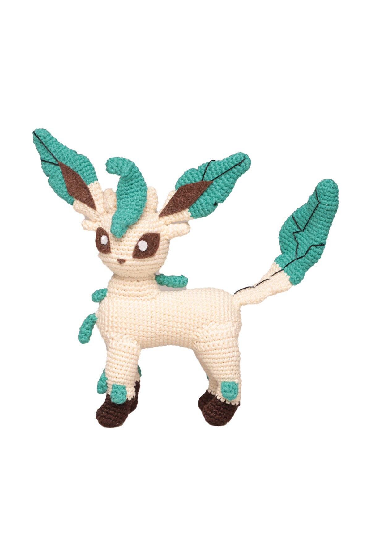 Leafeon Crochet Doll, Pokemon Eevee Amigurumi Toy, Gift for Him, Gift ...