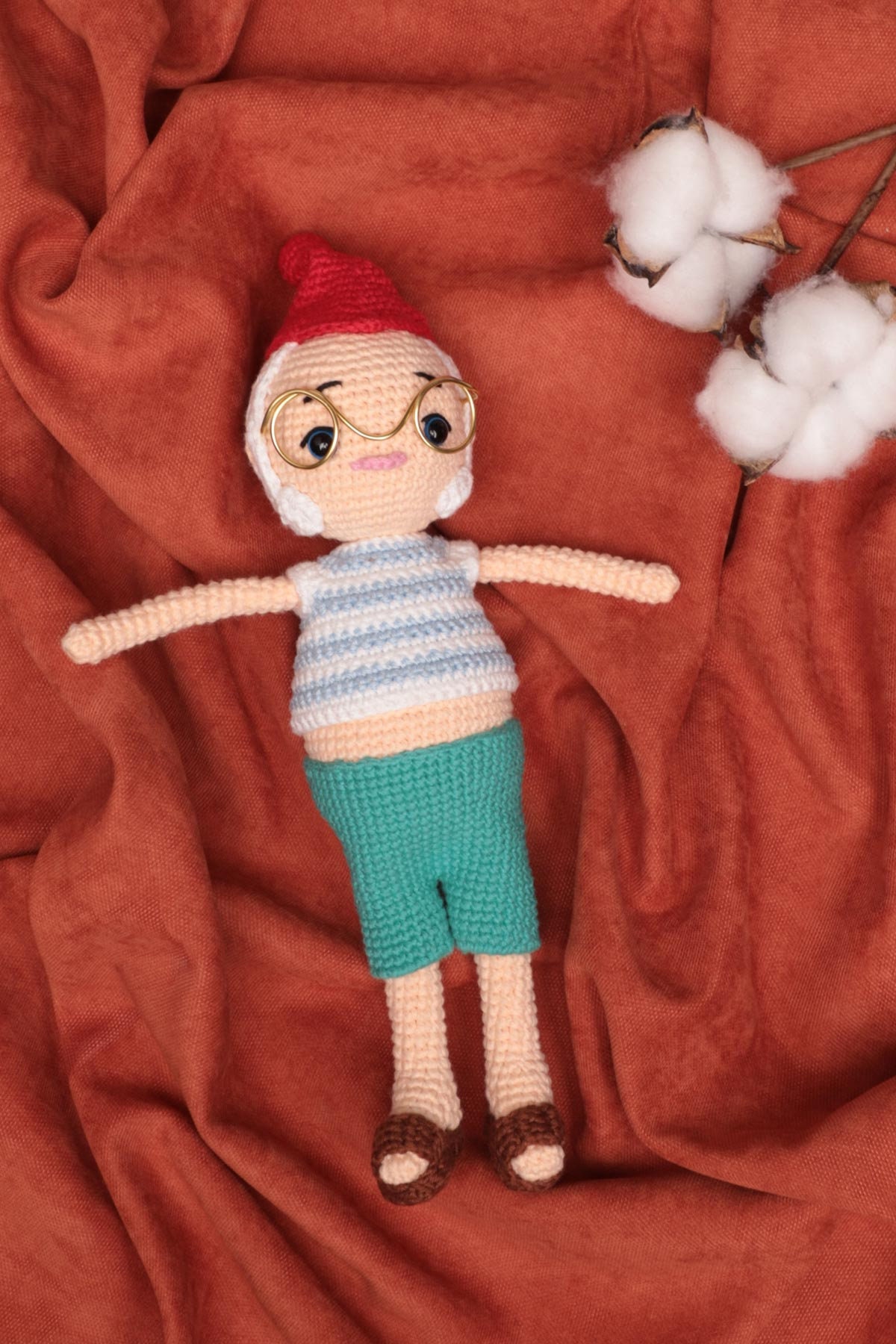 Captain Hook Crochet Amigurumi Toy Doll, Cartoon Movie Plush Accessory ...