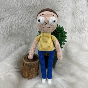 Rick and Morty Crochet Amigurumi Toy Doll, Plush Rick and Morty ...