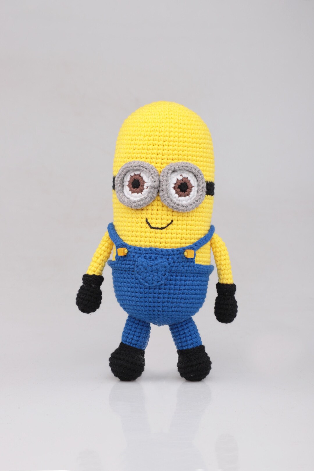 Crochet Minion Amigurumi Doll, Stuffed Cartoon Movie Accessory Plush ...
