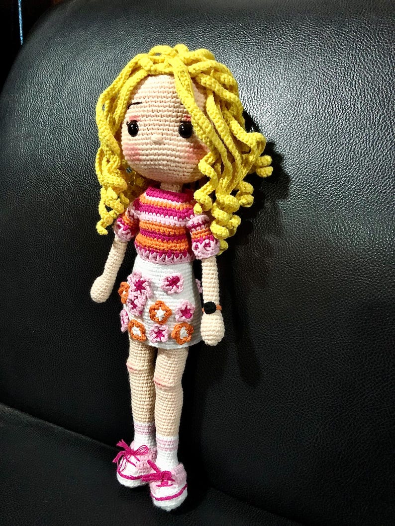 Enid Sinclair Crochet Doll, Wednesday Cartoon Plush, Handmade Toy (30 ...