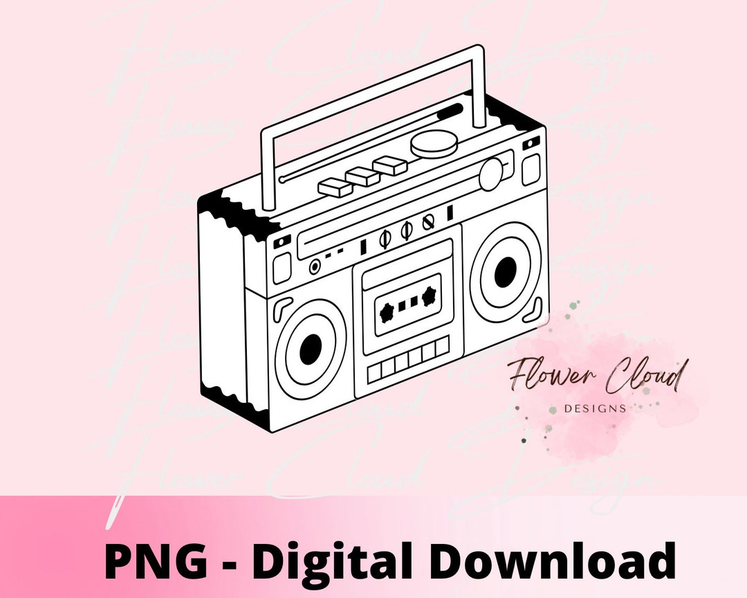 Retro Boombox Printable, 80’s 90’s, MTV, Radio, Old School - Etsy