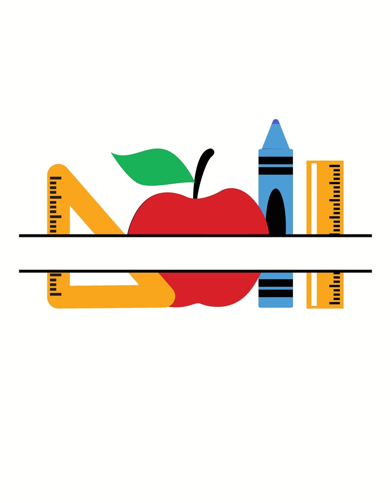 Teacher Split Clip Art Bundle, School SVG and PNG Files - Etsy