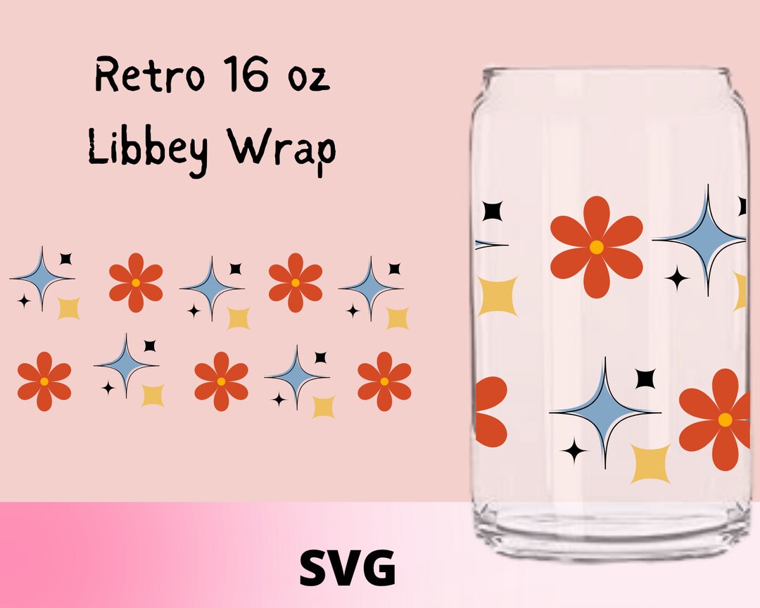 Retro Libbey Wrap Design 16 Oz SVG - Etsy