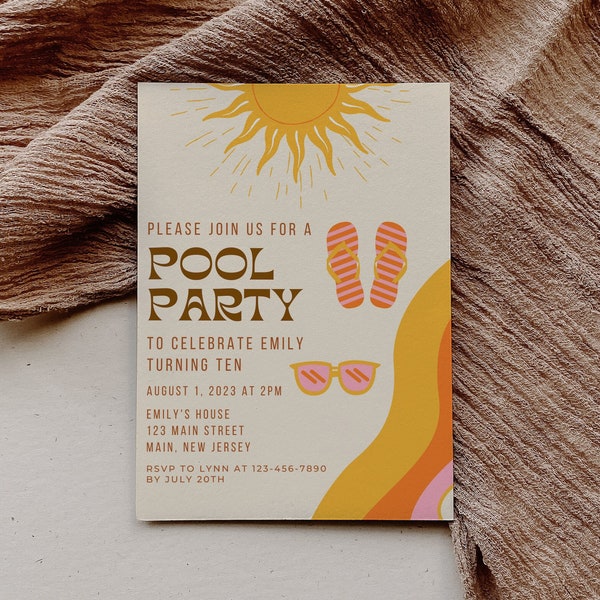 Retro Pool Party - Etsy