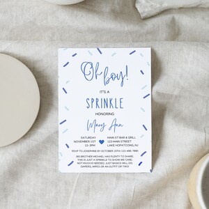 Editable Baby Shower Sprinkle Invitation Template, Baby Shower Sprinkle ...