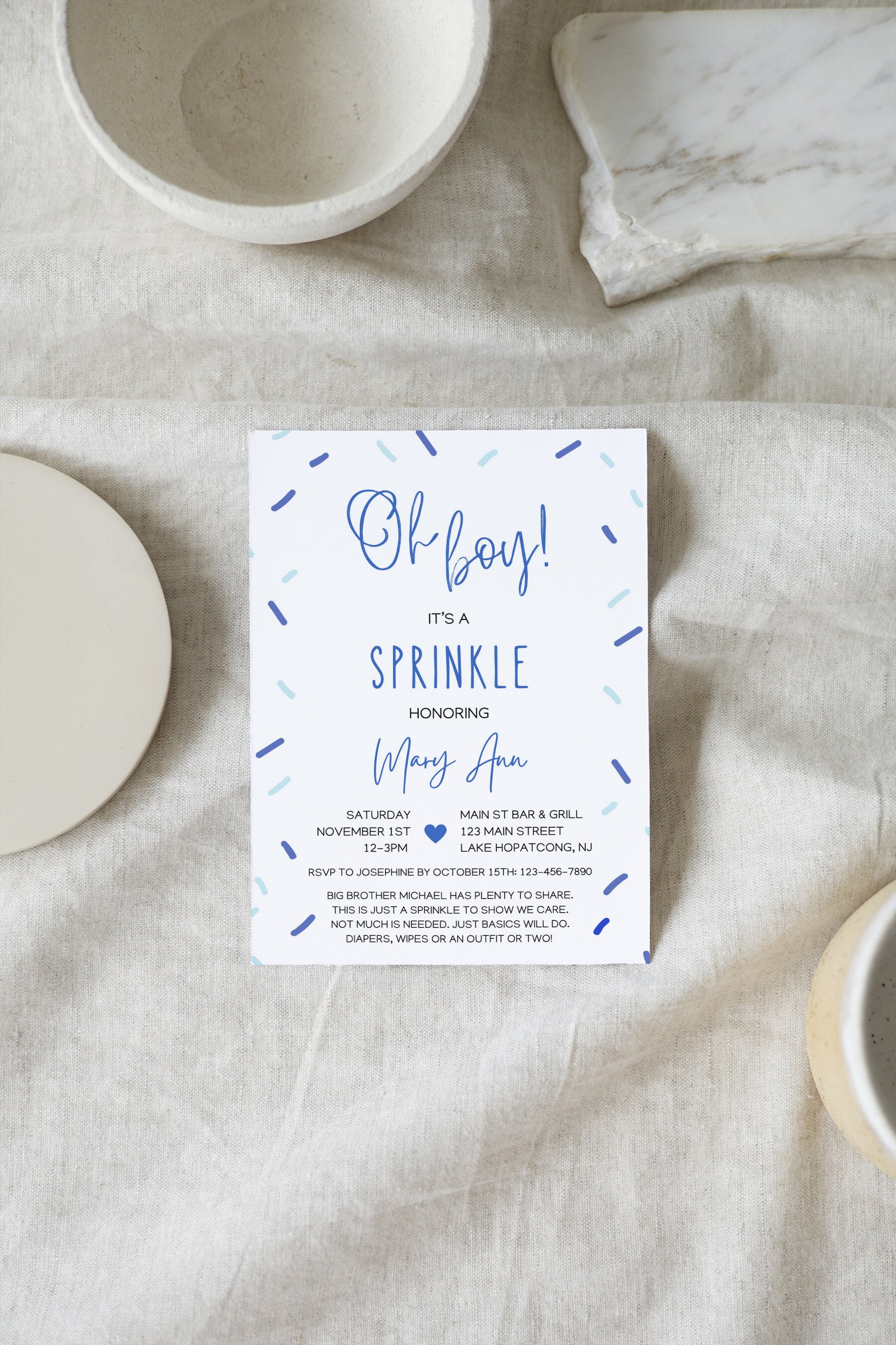 Editable Baby Shower Sprinkle Invitation Template, Baby Shower Sprinkle ...