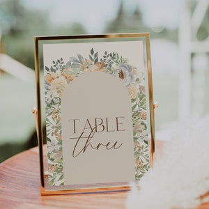 Editable Baby in Bloom Table Numbers Template, Baby in Bloom Shower ...