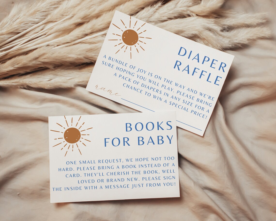 Here Comes the Son Editable Diaper Raffle Insert, Here Comes the Son ...