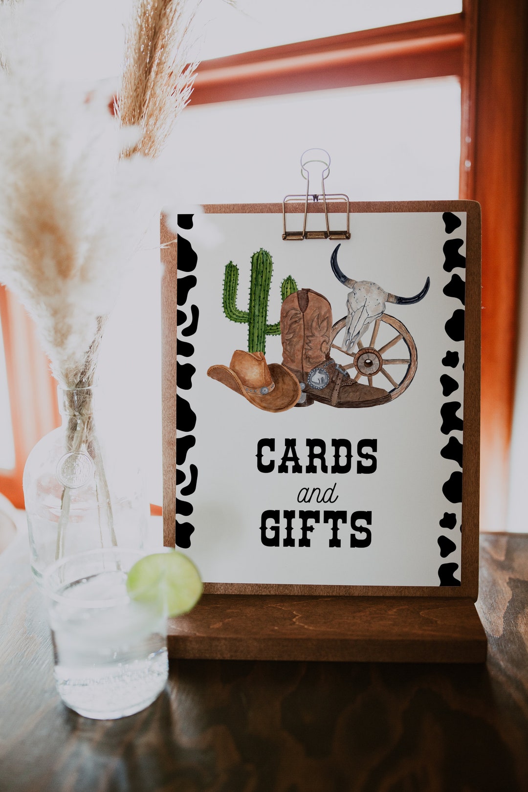 1st Rodeo Boy Birthday Cards and Gifts Sign, Cowboy First Birthday ...