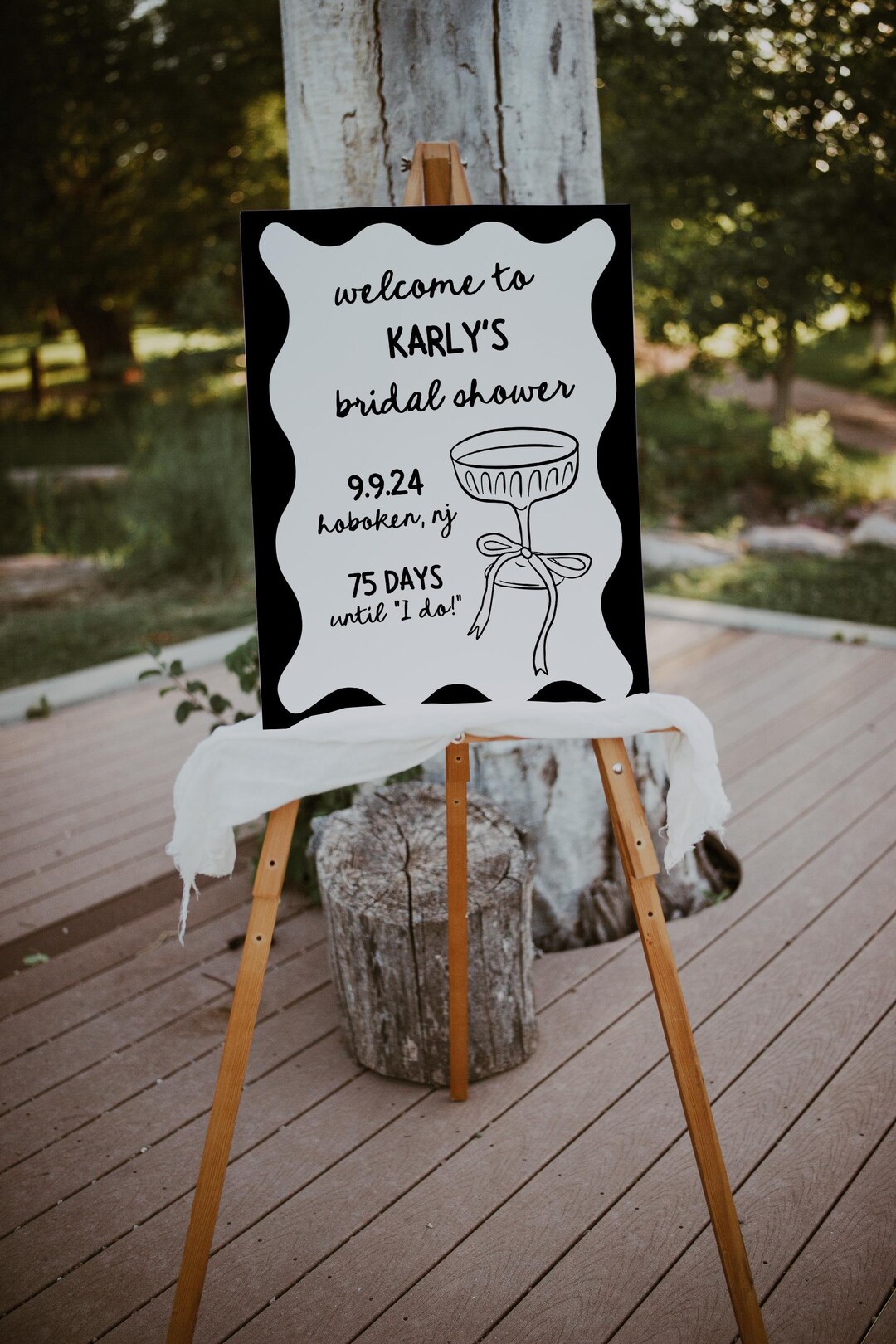 Handwritten Bridal Shower Welcome Sign Template Whimsical Welcome Sign ...