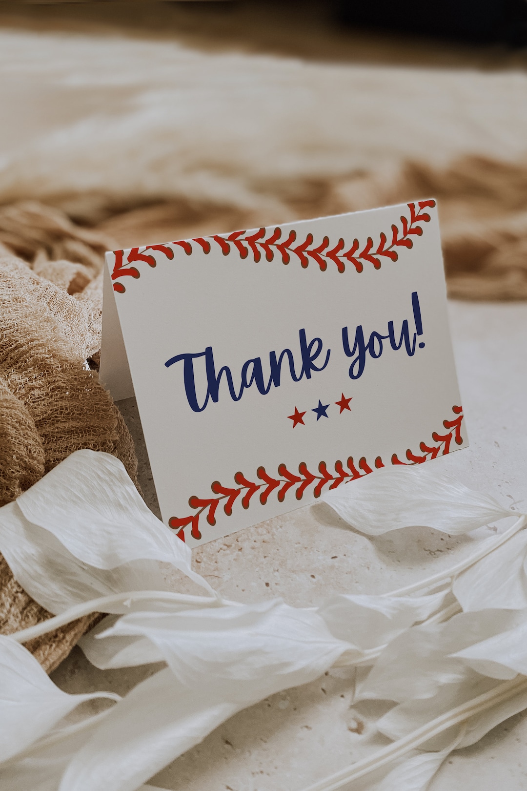 Rookie of the Year Thank You Card Template, Little Rookie Turning One ...