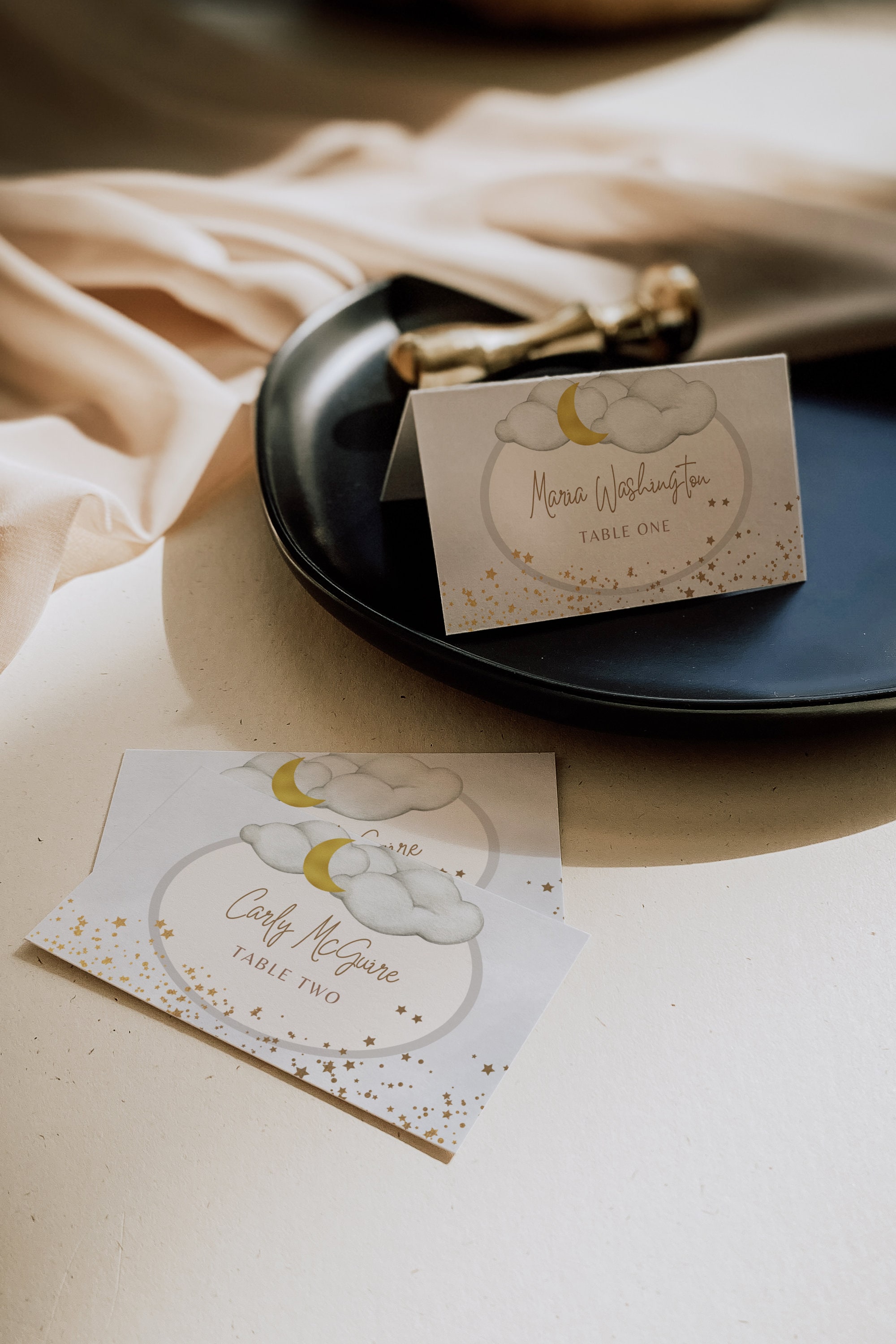 Editable Twinkle Twinkle Little Star Baby Shower Table Numbers Template ...