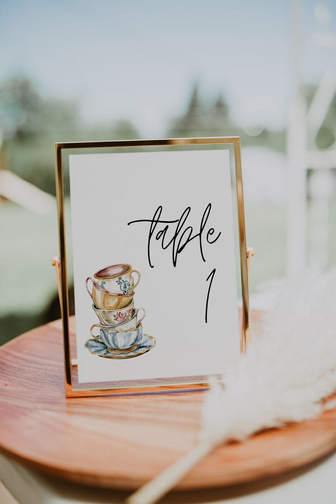 Tea Party Table Numbers Template 1-10, Baby Shower Tea Party Table ...