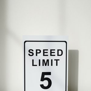 Editable Speed Limit Sign, Racing Party Decor, Printable Custom Speed ...