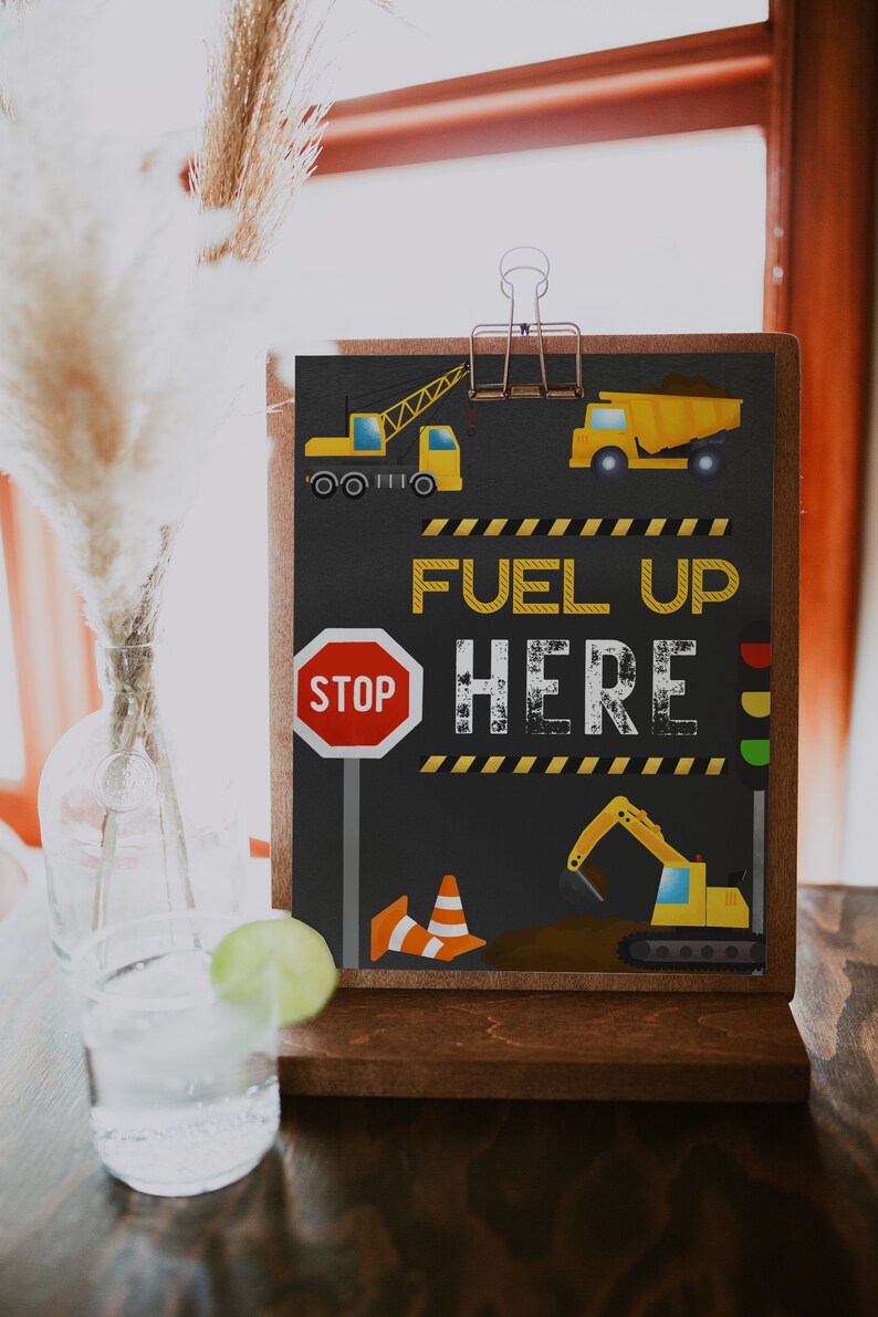 EDITABLE Construction Birthday Party Signs Bundle DIY - Etsy