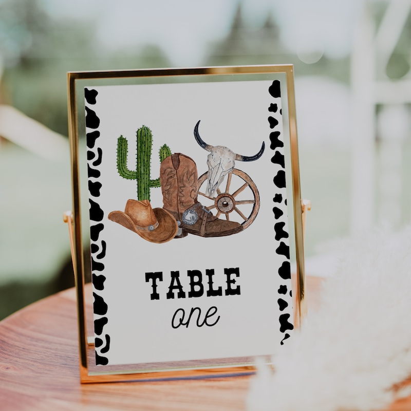 Western Table Number - Etsy