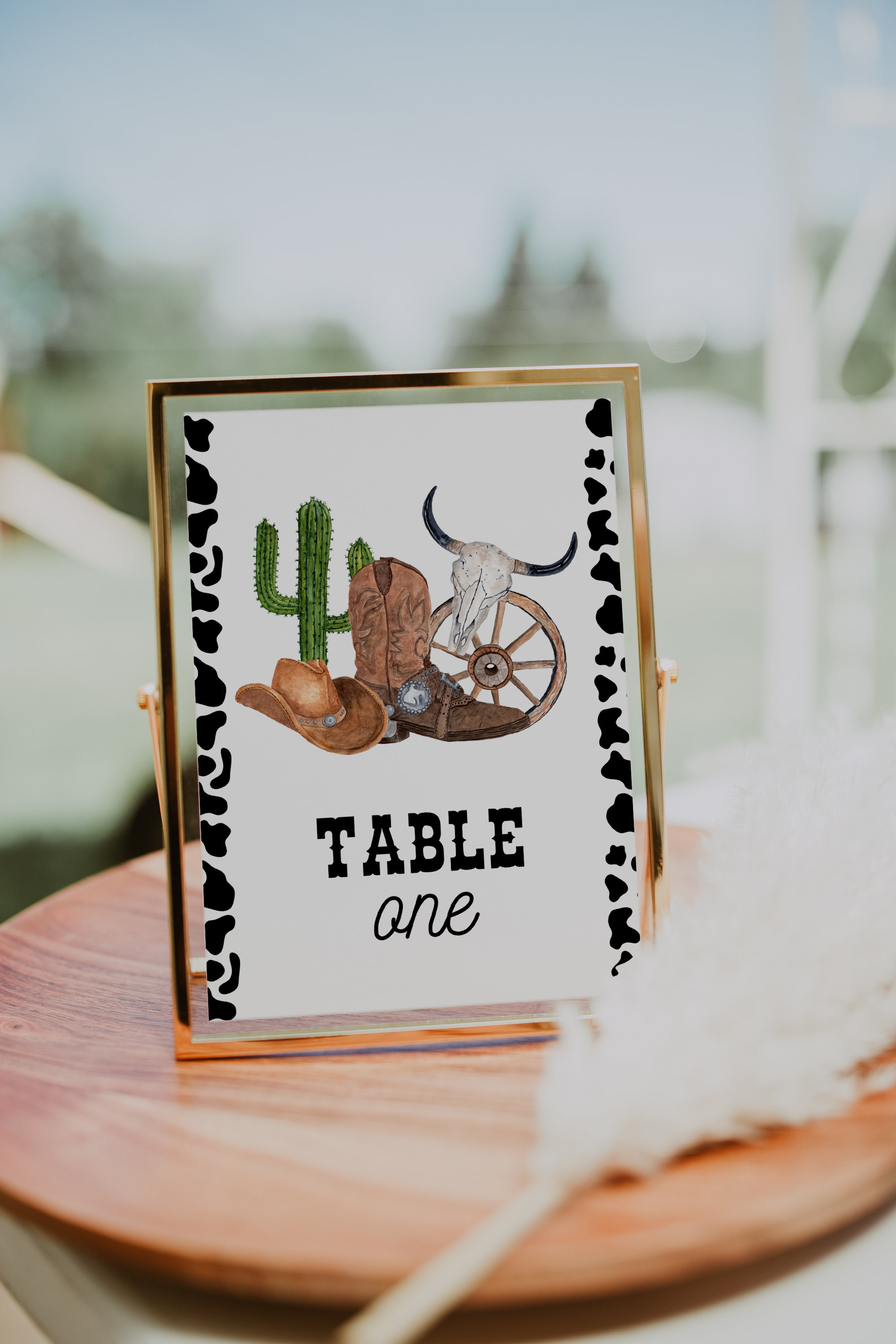 1st Rodeo Boy Birthday Table Numbers ,cowboy First Birthday Party Signs ...