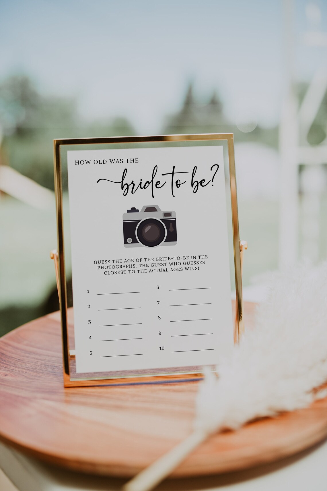 Editable How Old Was the Bride to Be Guess How Old the Bride - Etsy