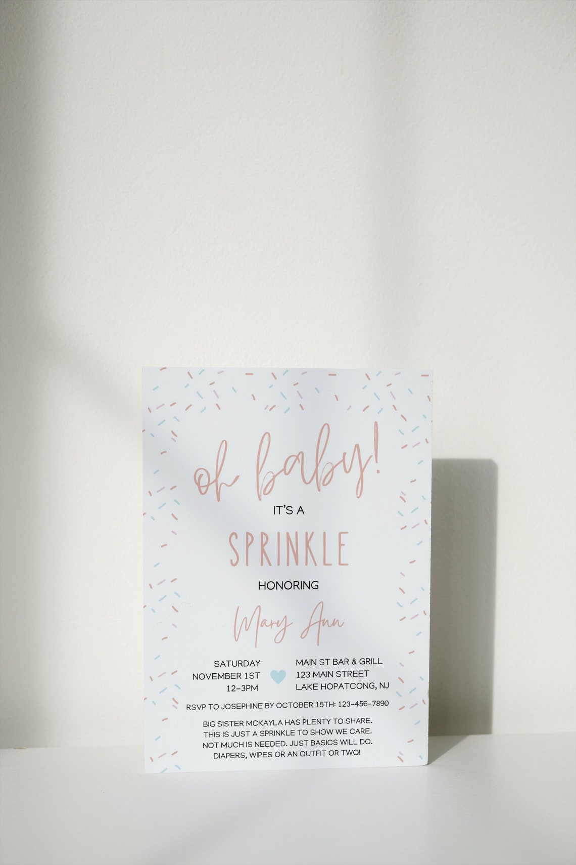 Editable Baby Shower Sprinkle Invitation Template, Baby Shower Sprinkle ...