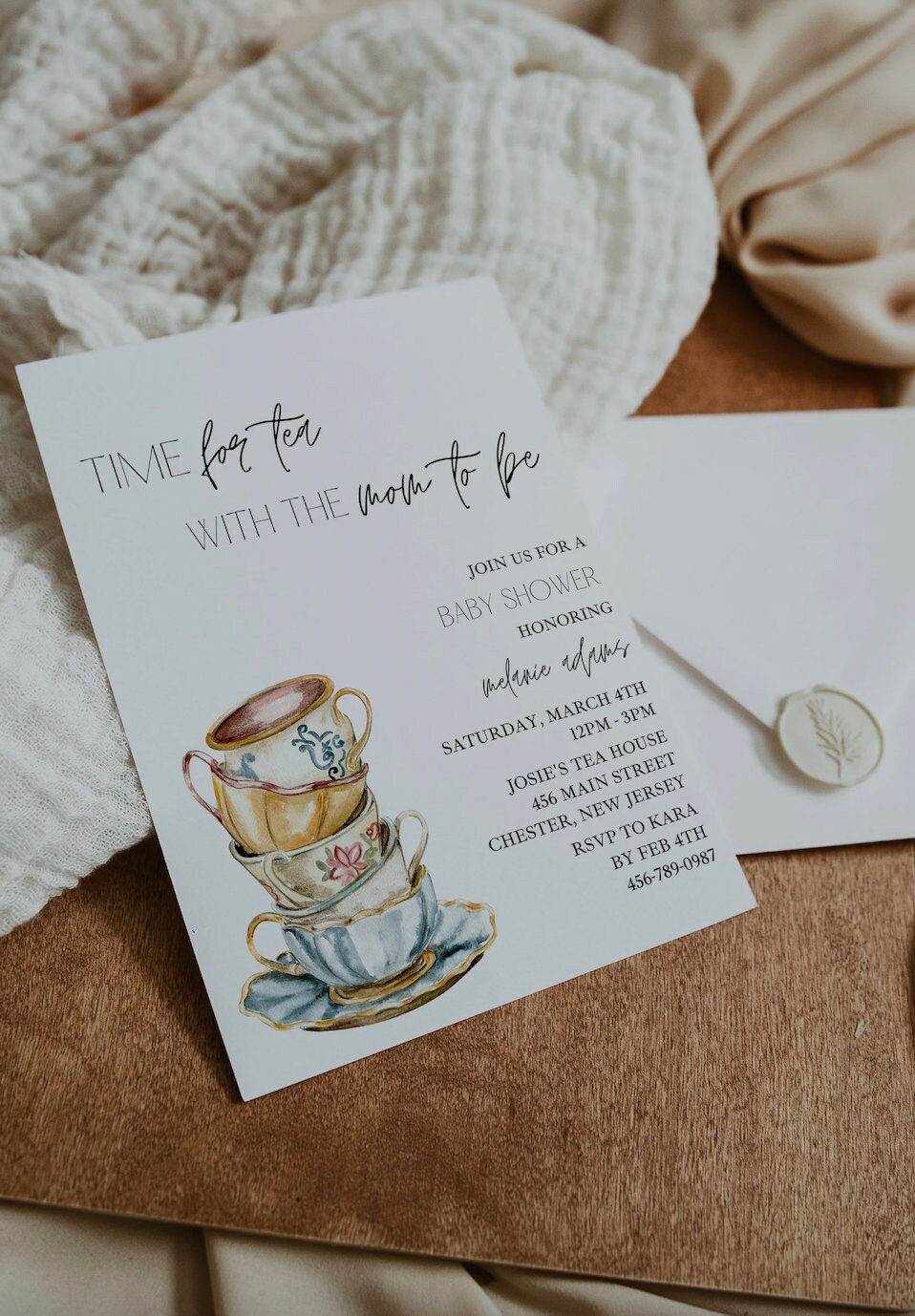 Editable Baby Tea Party Invitation Bundle, Tea Party Baby Shower, Time ...