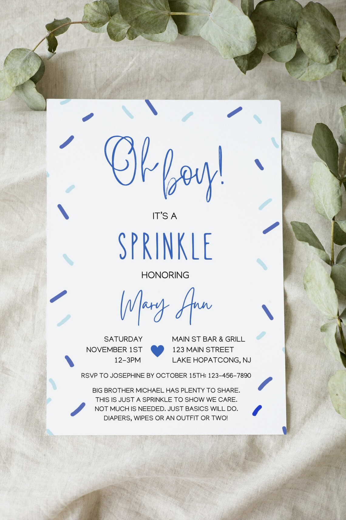 Editable Baby Shower Sprinkle Invitation Template, Baby Shower Sprinkle ...