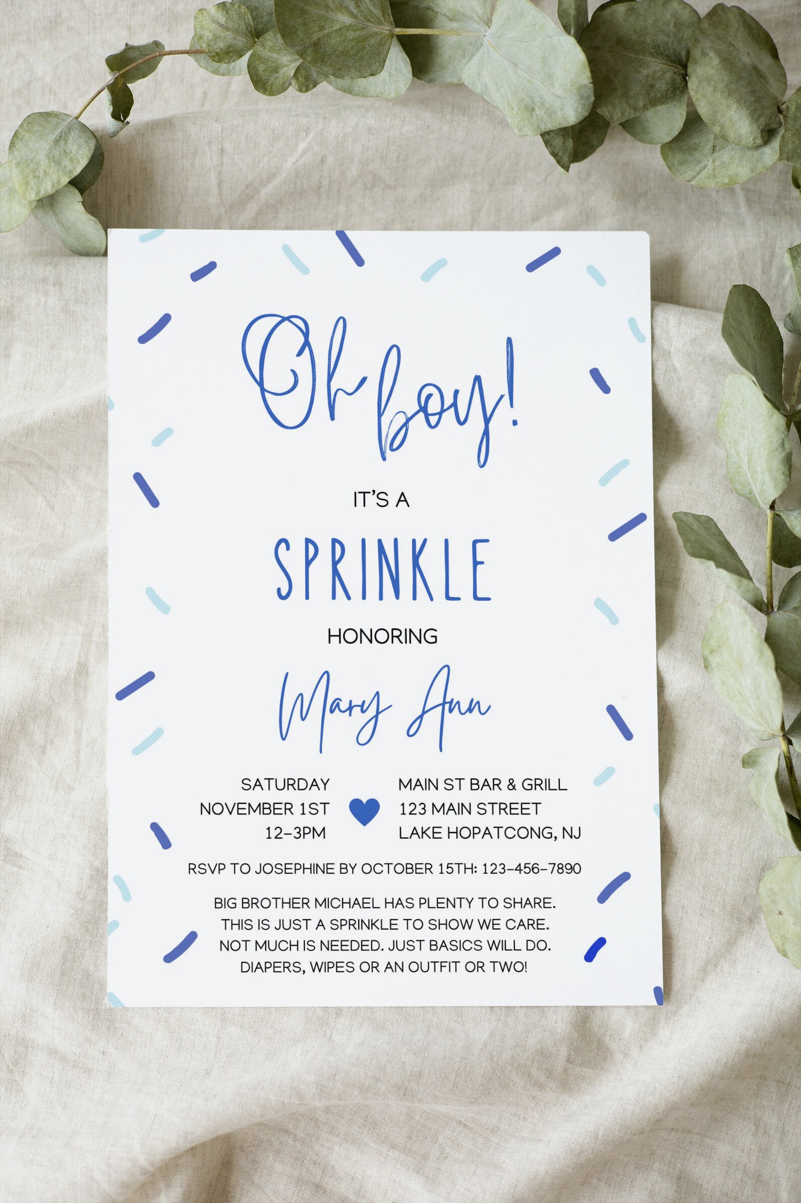 Editable Baby Shower Sprinkle Invitation Template, Baby Shower Sprinkle ...