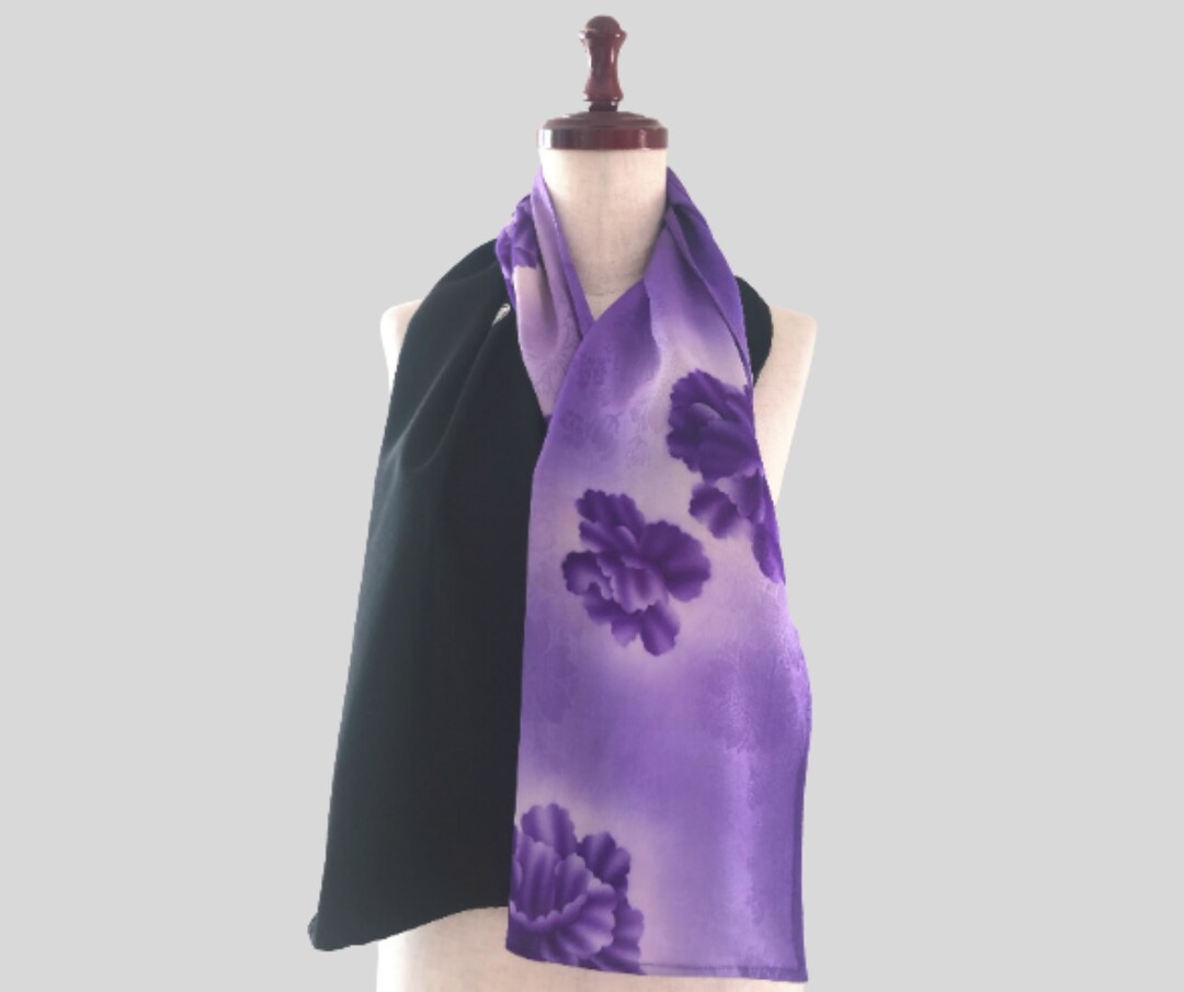 Japanese Silk Scarf，handmade Traditional Kimono Long Scarf Made From ...