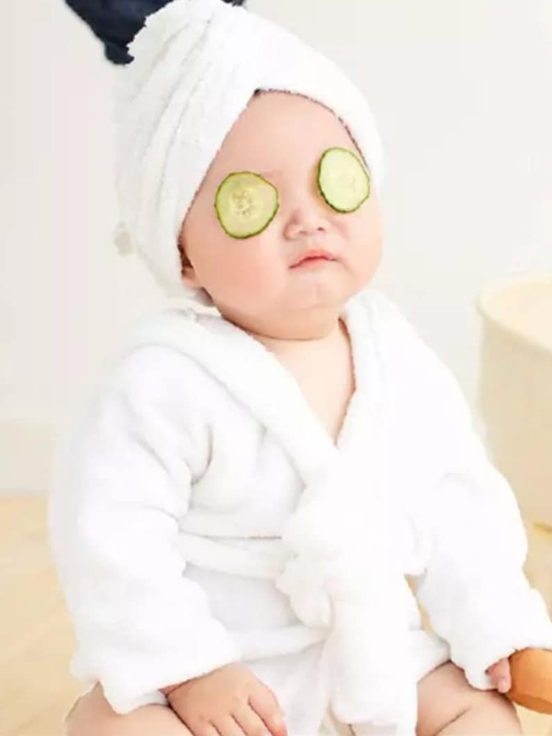 3pc Baby Bathrobe Set - Etsy