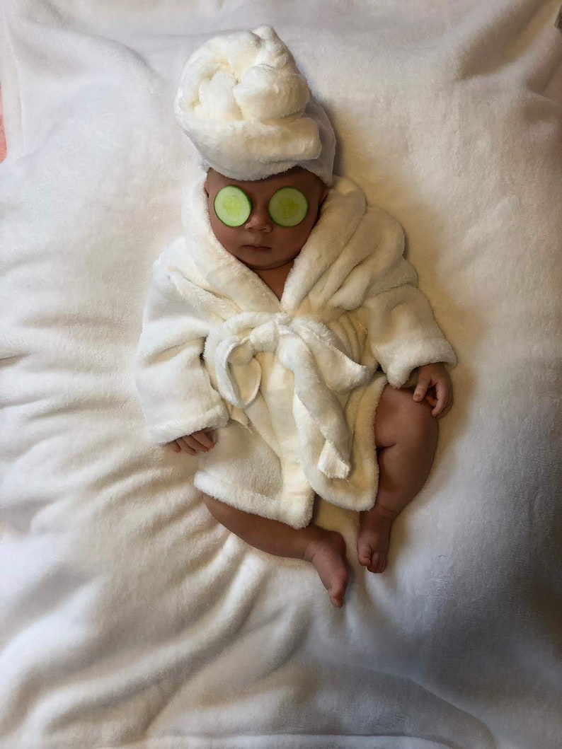 3pc Baby Bathrobe Set - Etsy