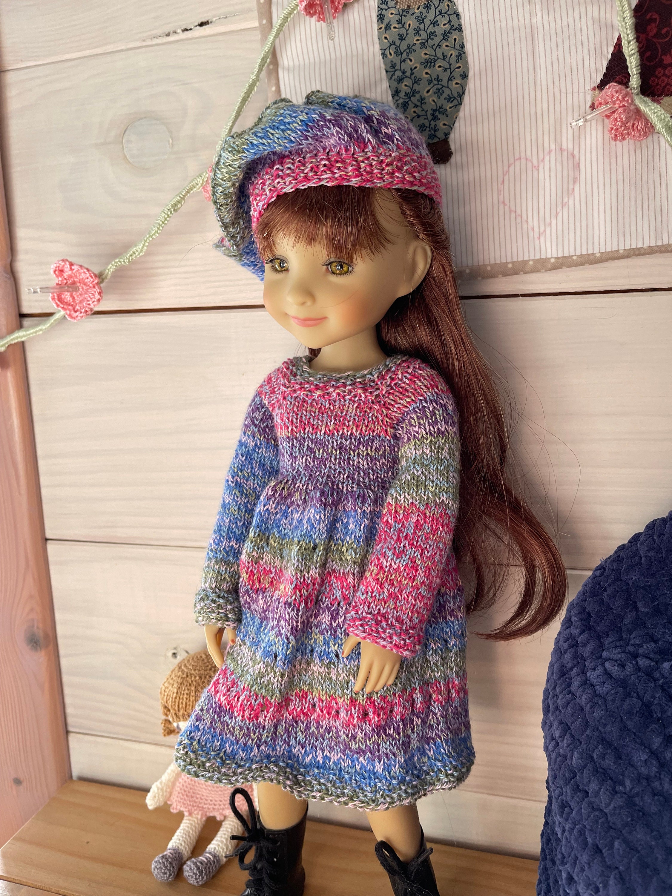 Tutorial/knitting Pattern Ruby Red Fashions Doll 36 Cm, French and ...
