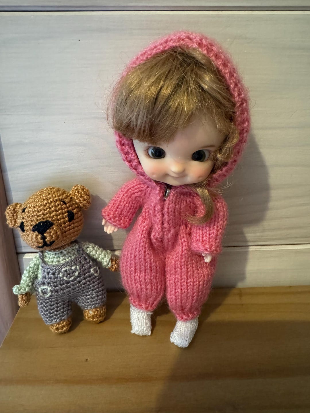Knitting Pattern Tutorial for Sto Doll Ob 11 Dolls, Hooded Jumpsuit in ...