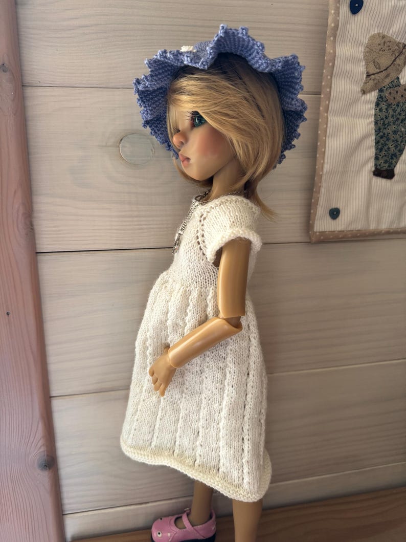 Knitting Pattern Tutorial for Kay Wiggs Dolls (44 Cm), Dress and Hat ...