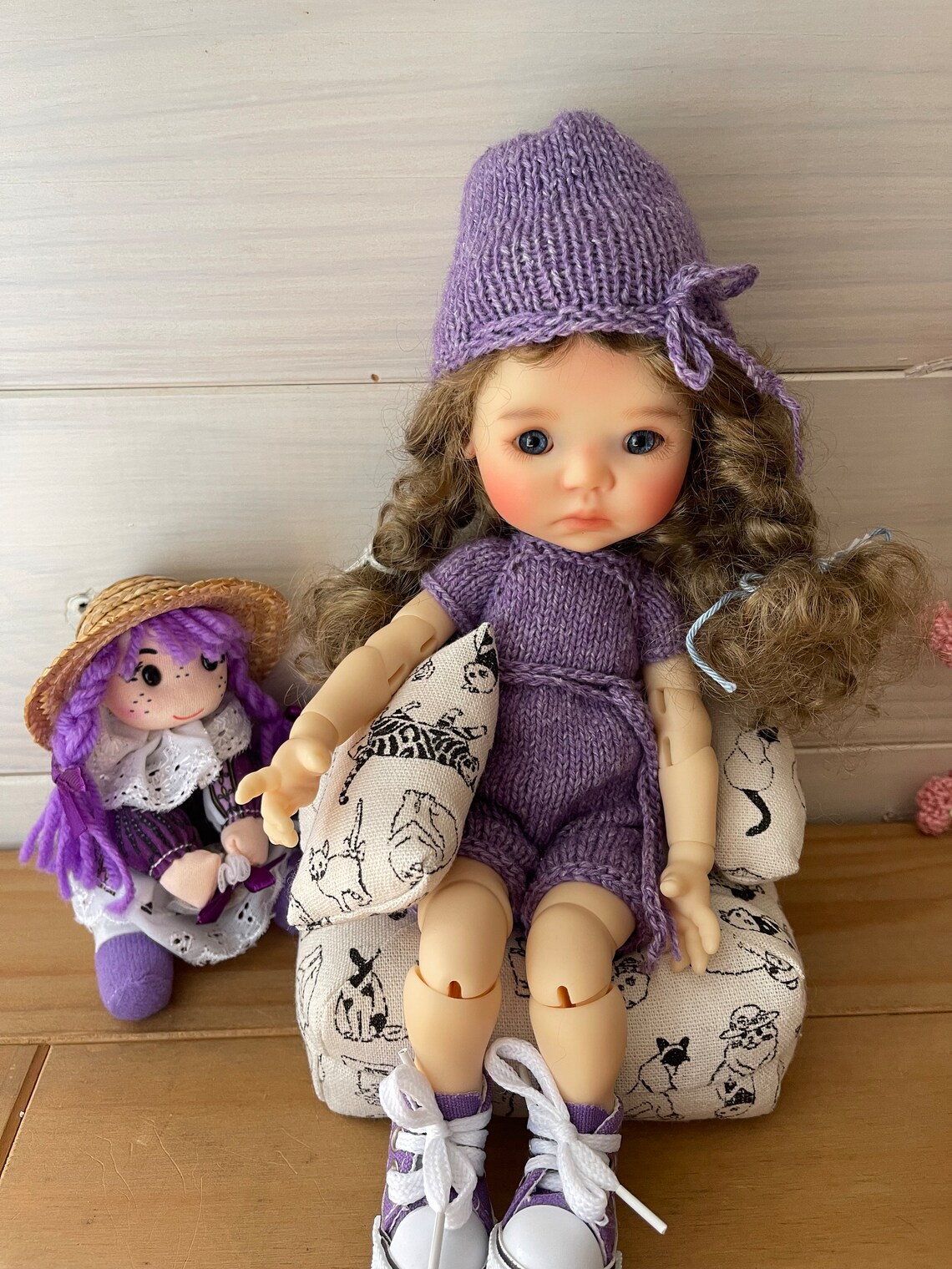 Tutorial/knitting Pattern for Meadow Dumplings Dolls 28 Cm, Jumpsuit ...