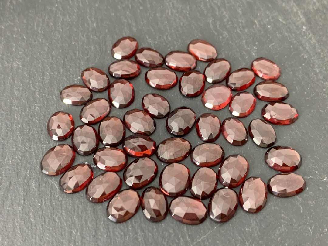 Rose Cut Mozambique Garnet Oval Cabochon - Etsy
