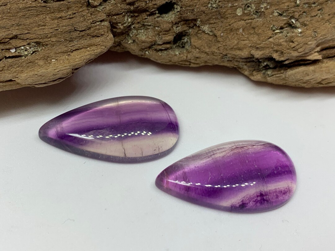 Purple Fluorite 15x28mm Cabochon - Etsy
