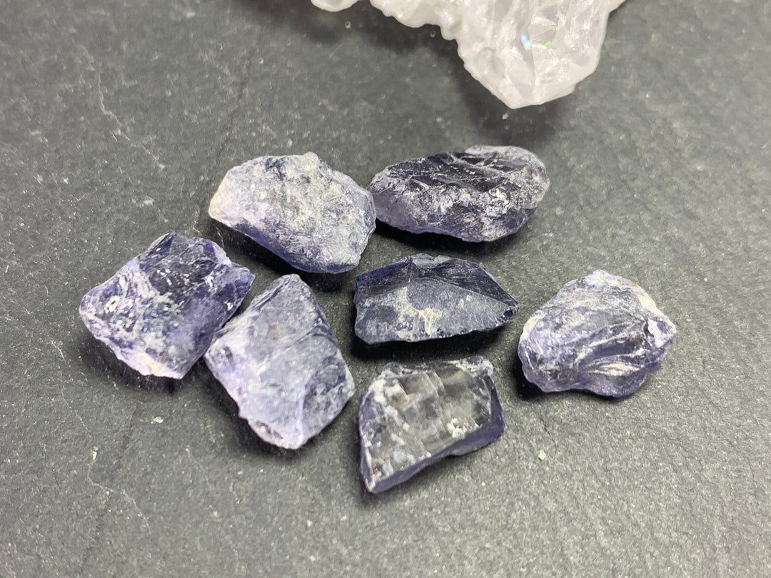 Rough Natural Iolite From Tanzania/ Lot of 7 Stones - Etsy