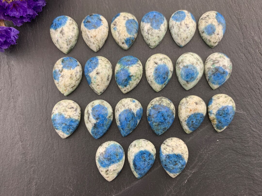 Ketonite K2- Azurite in Granite Pear 13x18mm Cabochon E * - Etsy