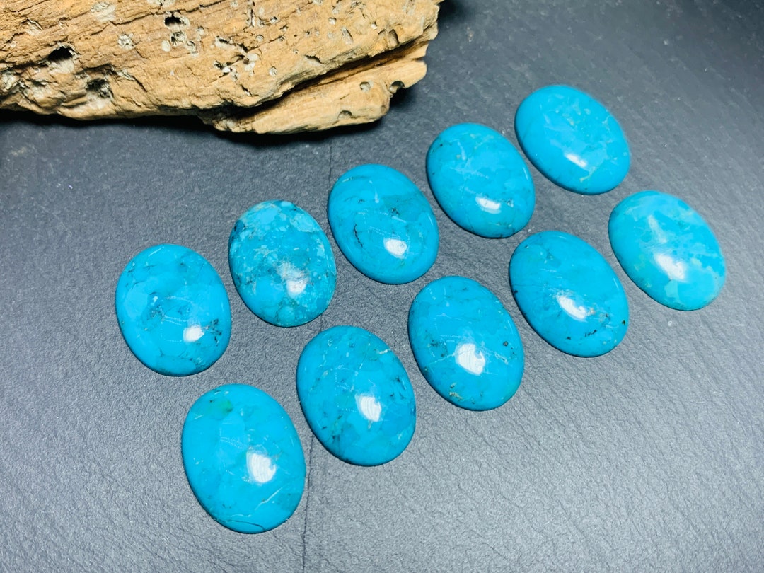 Reconstructed Turquoise Oval 15x20mm Cabochon - Etsy