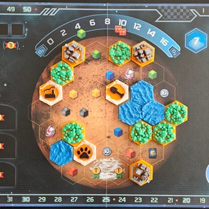 Terraforming Board Game Tile Upgrade Mars the Dice Game - Etsy