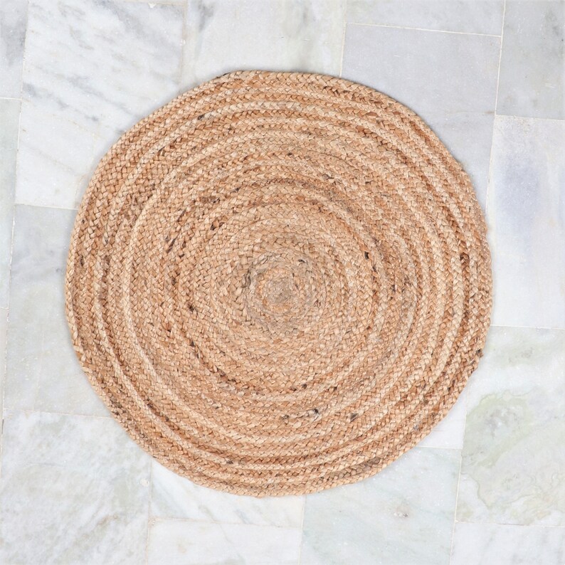 Jute Round Rug Natural Jute Rug Handmade Braided Rug Round Area Rug ...