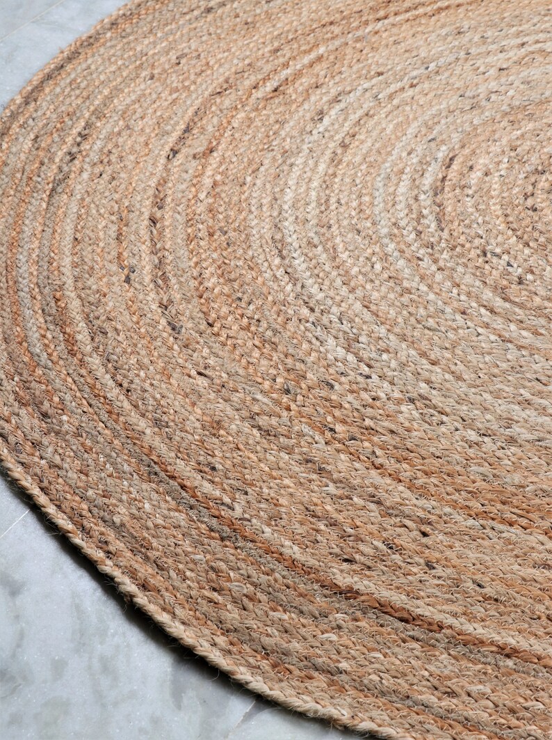 Jute Round Rug Natural Jute Rug Handmade Braided Rug Round Area Rug ...