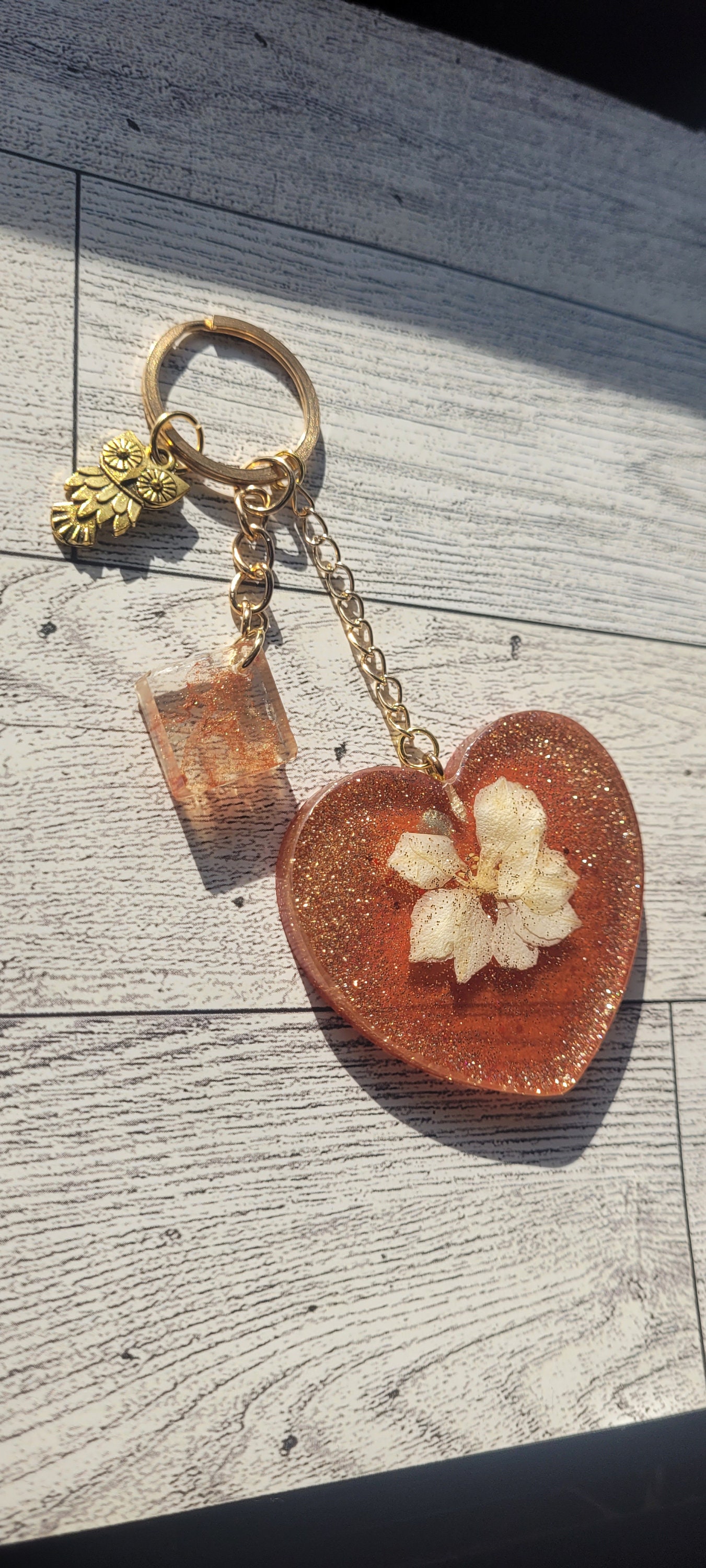 Red Heart Keychain - Etsy